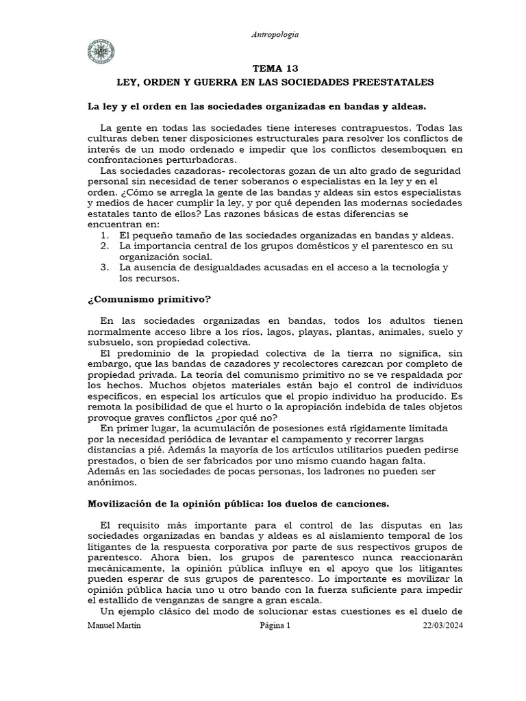 Antrop - TEMA 13 | PDF