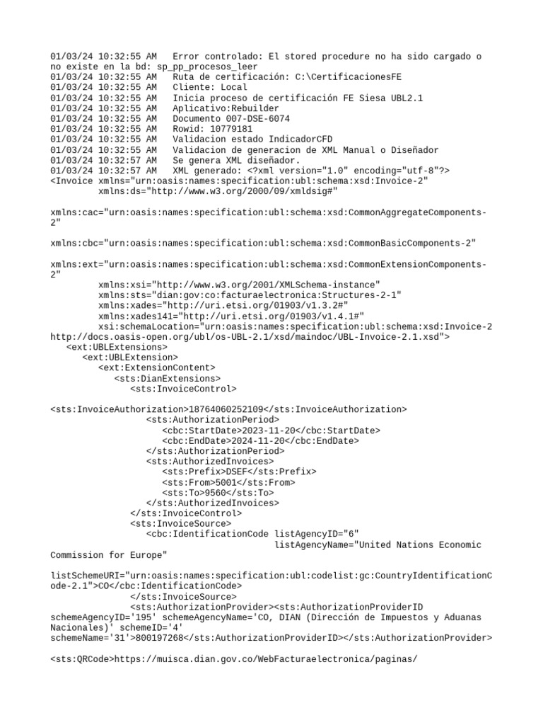Log 20240301103255 | PDF | Computer File Formats | Xml Log 20240301103255 | PDF | Computer File Formats | Xml
