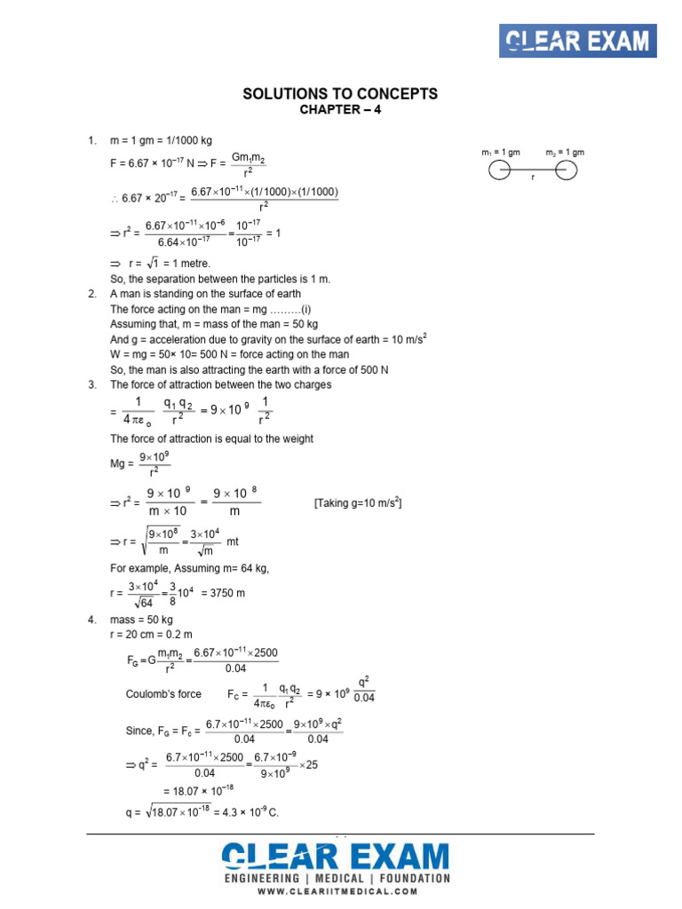 HC Verma Part 1 Chapter 4 | PDF | Force | Physical Sciences