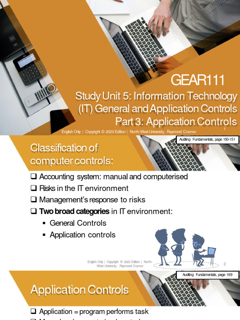 SU5 - IT General and Application Controls Part 3 | PDF | Audit | User ...