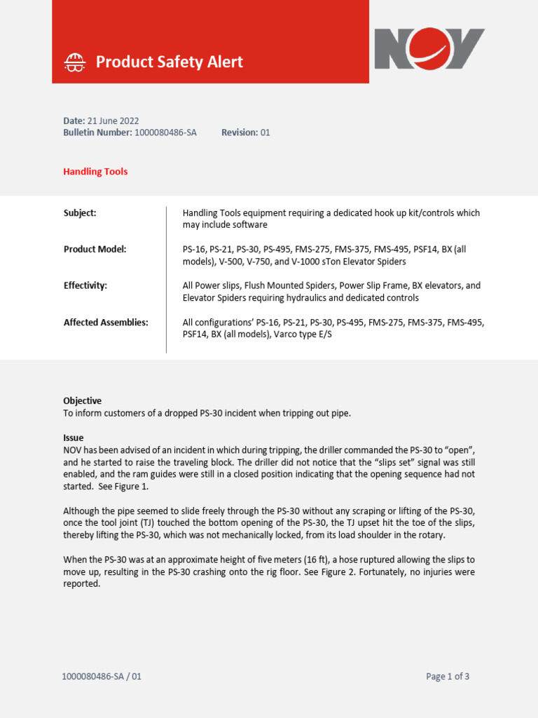 Product Safety Alert: Handling Tools | Download Free PDF | Elevator | Computing