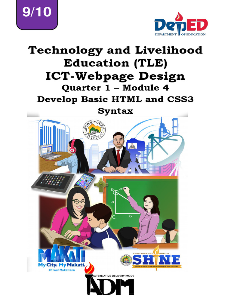 TLEWebpage910 q1 Mod4 BasicHTMLSyntax V1 ForPrinting Laput | PDF ...