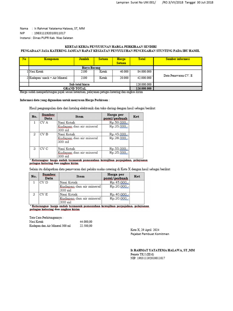 5.rahmat Y.Halawa-Lampiran 05 - Form Harga Perkiraan Sendiri Jasa ...