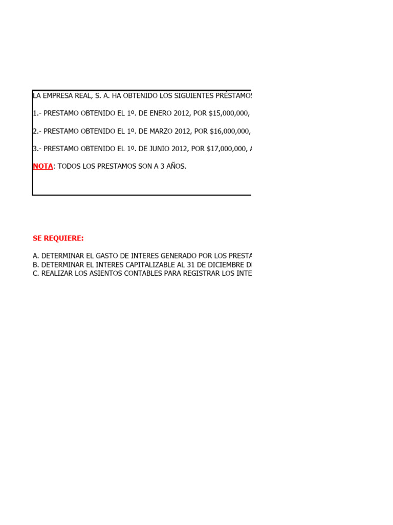 NIC - 23 - Ejercicio No. 6 | Descargar gratis PDF | Interés | Business