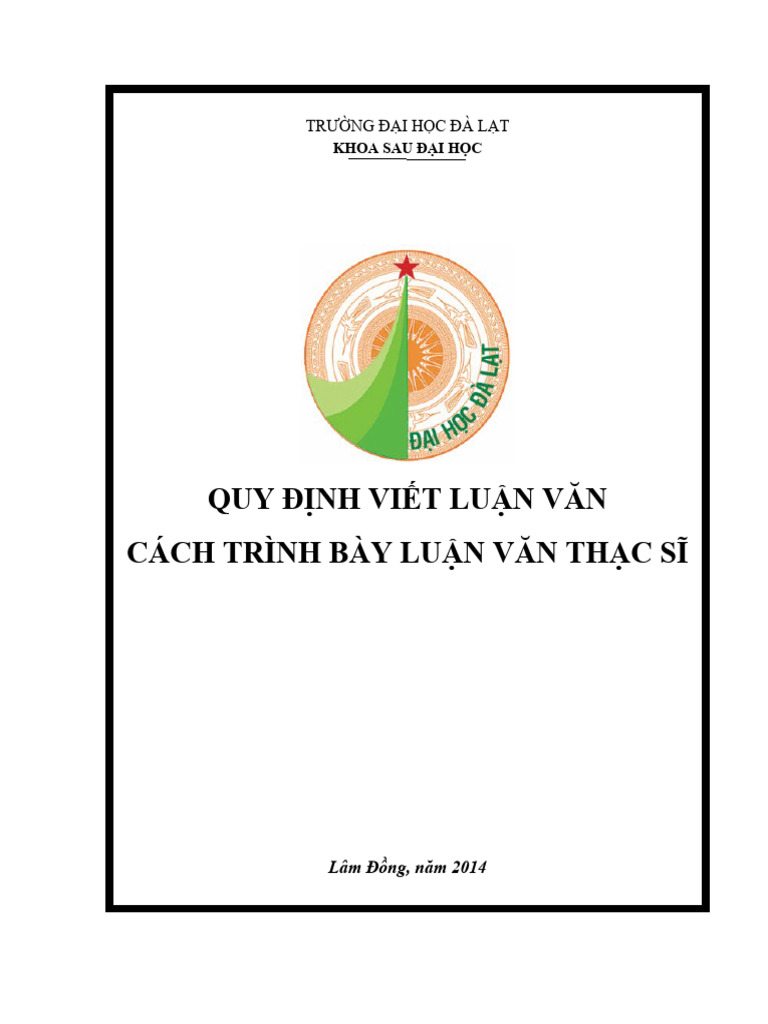 HD Trinh Bay Luan Van | PDF