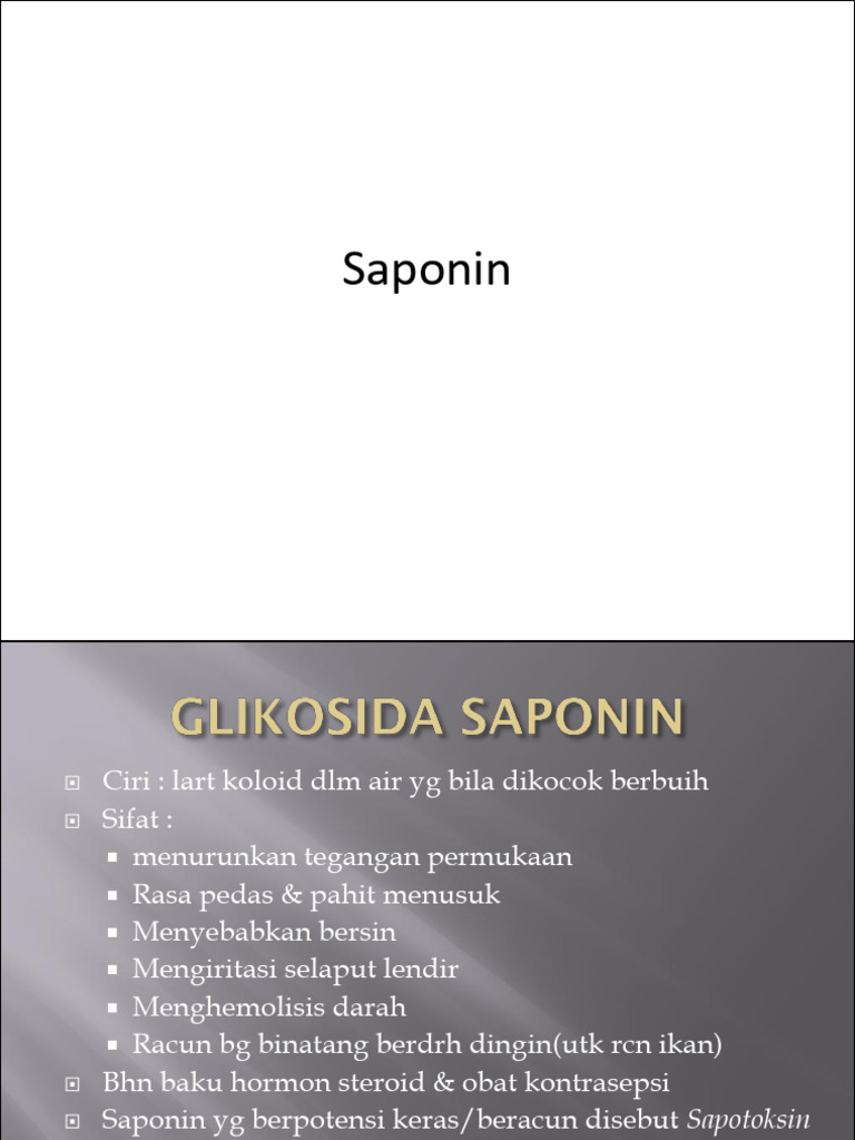 Saponin | PDF | Kesehatan Holistik