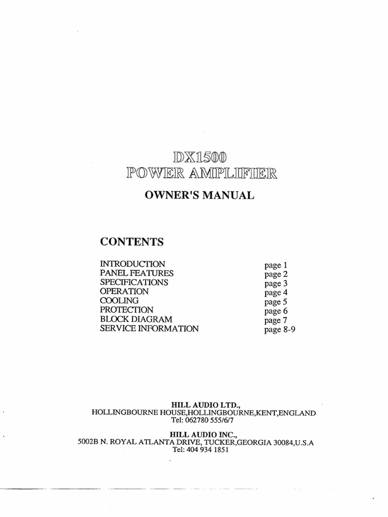 Amplifiers DX1500 Manual Schematic | PDF