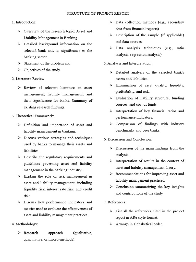 Structure of Project Report | PDF | Risk | Banks