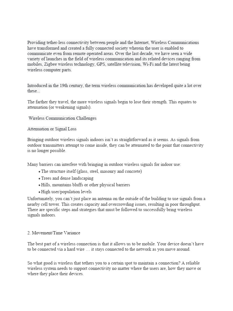 Challenges wcn | PDF | Wi Fi | Wireless