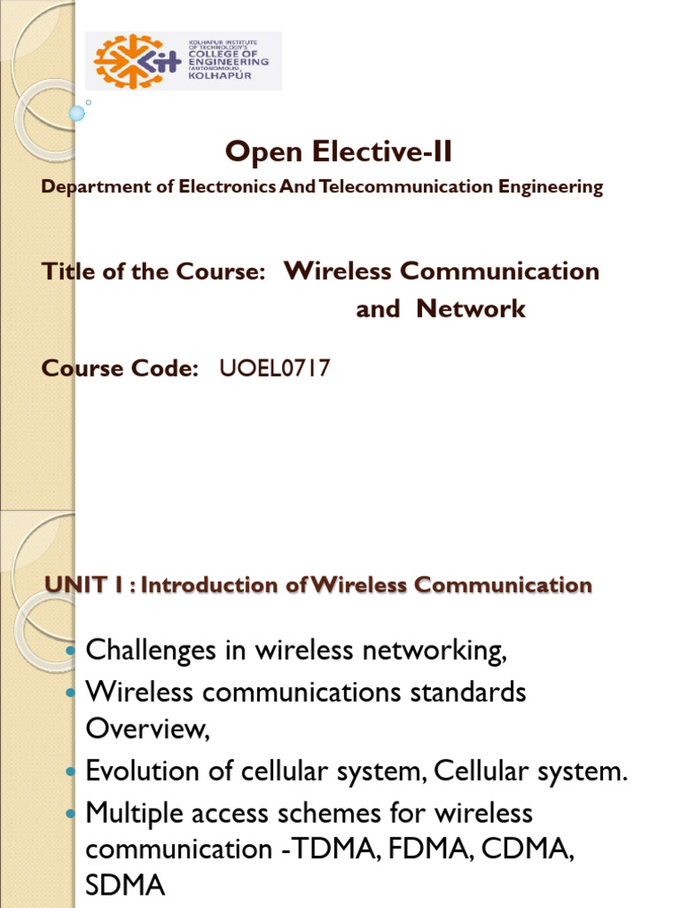 Lecture 1 | Download Free PDF | Wireless Lan | Computer Network