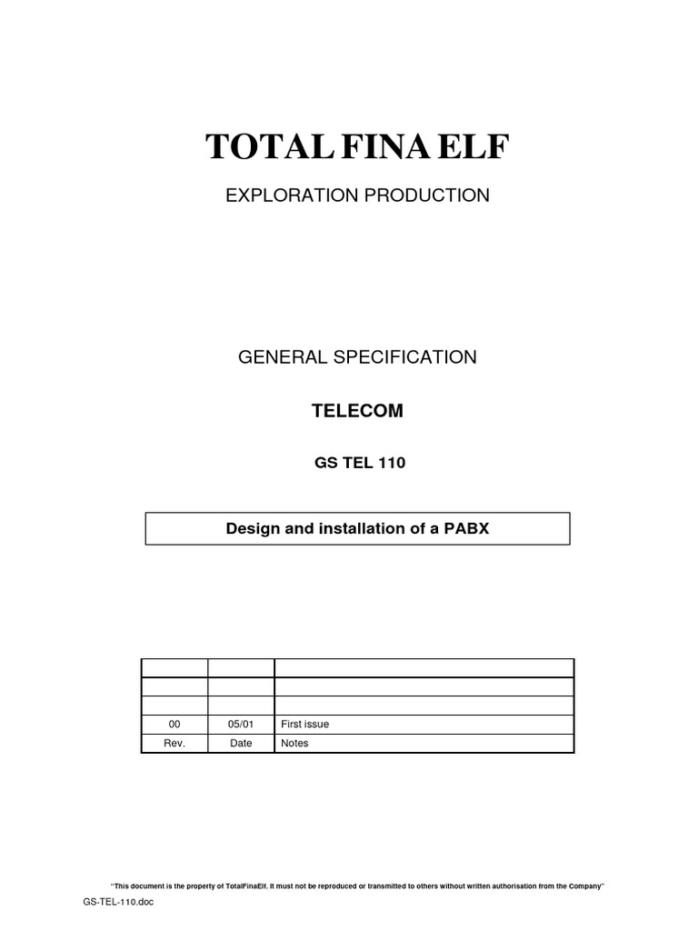 Design and Installation of A PABX | PDF | Computer Network | Telephone
