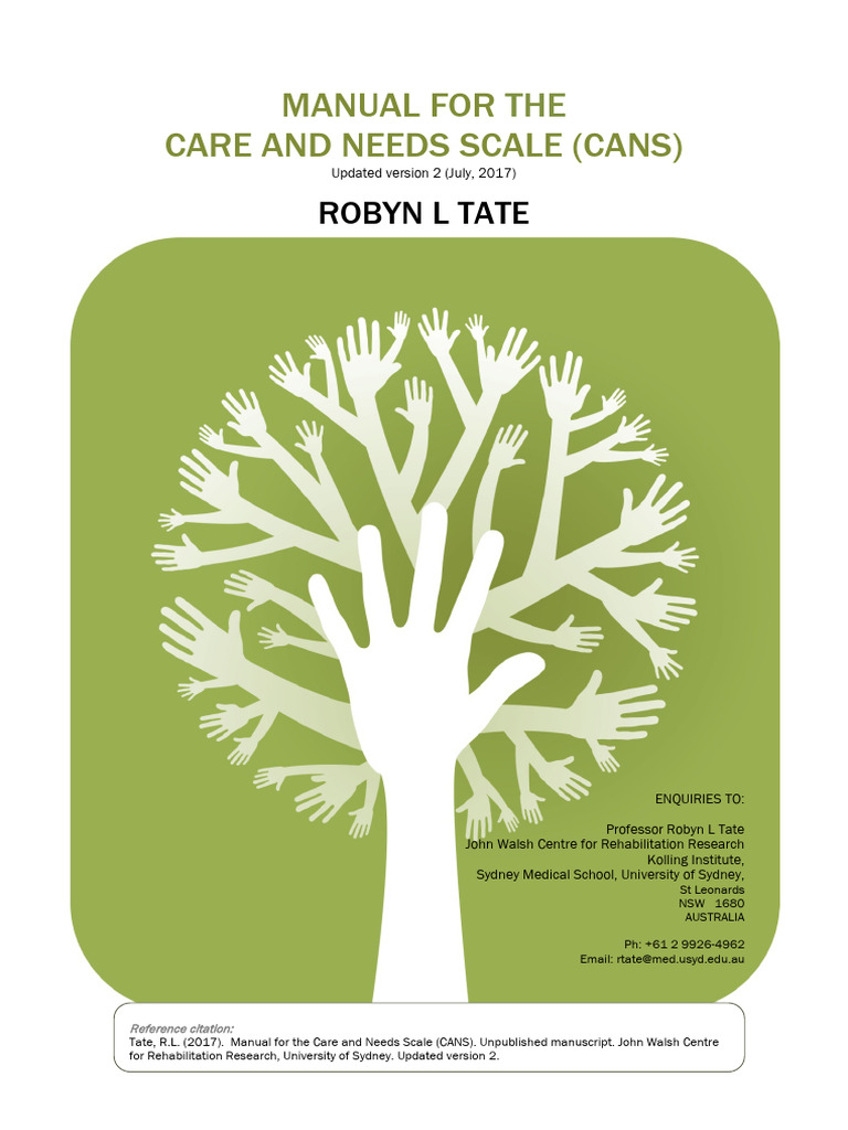 Care and Needs Scale Manual 2017 | PDF | Major Depressive Disorder ...