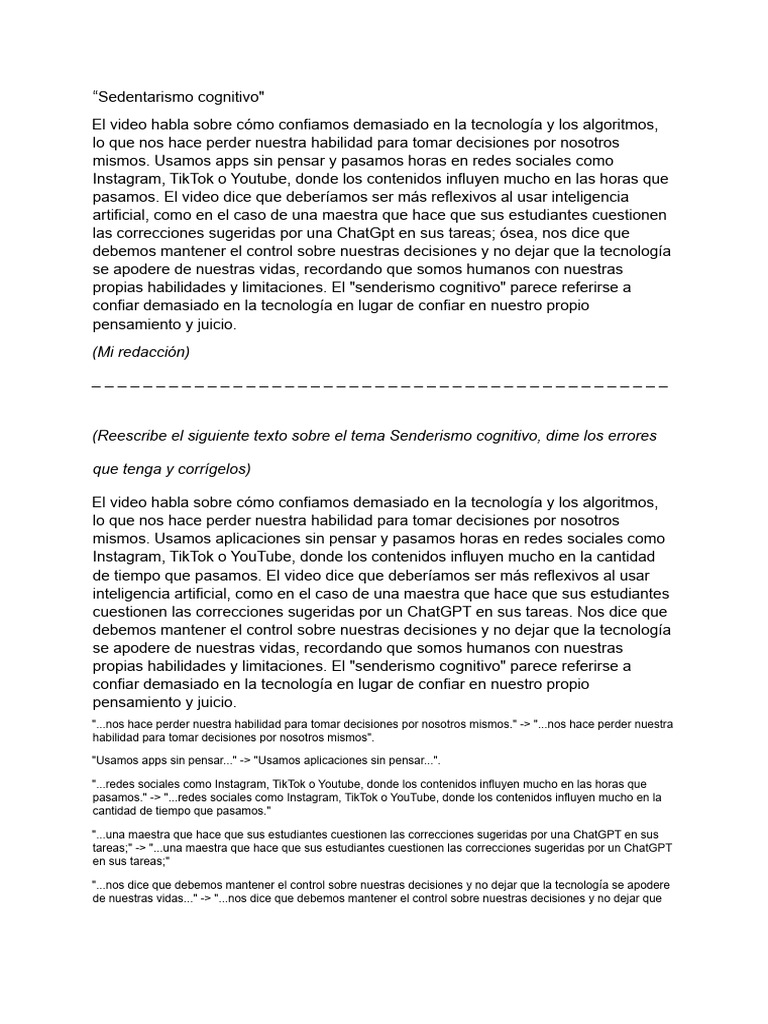 A4 Práctica ChatGPT 2024 | PDF | Pensamiento | Aprendizaje