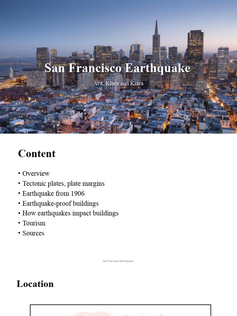 Earthquake - San Francisco | PDF | Earthquakes | San Francisco