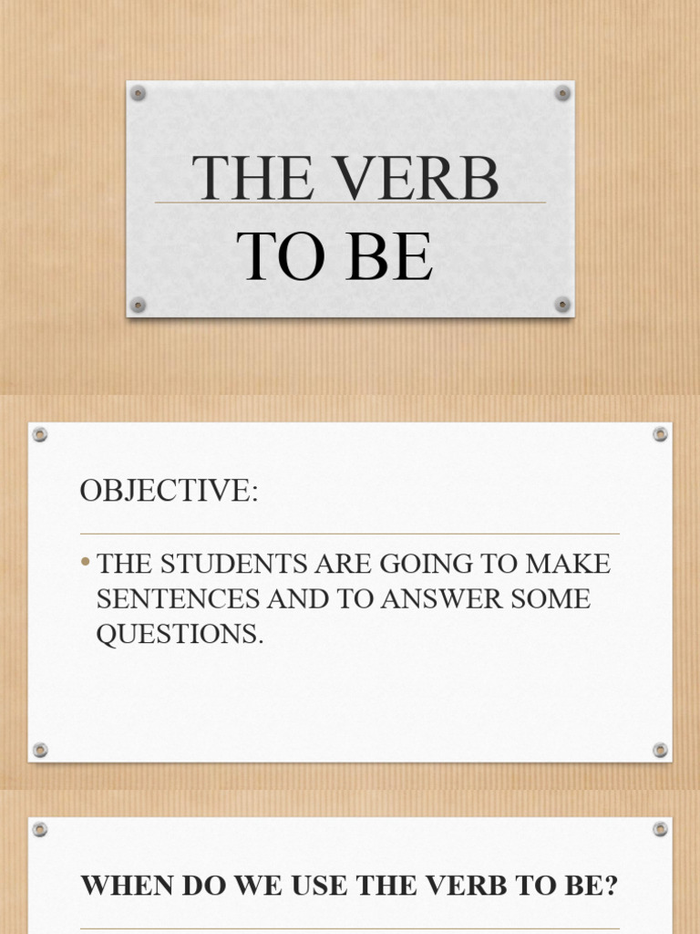 1.2 Subject Personal Pronoun Verb To Be, Who What and Where | PDF ...