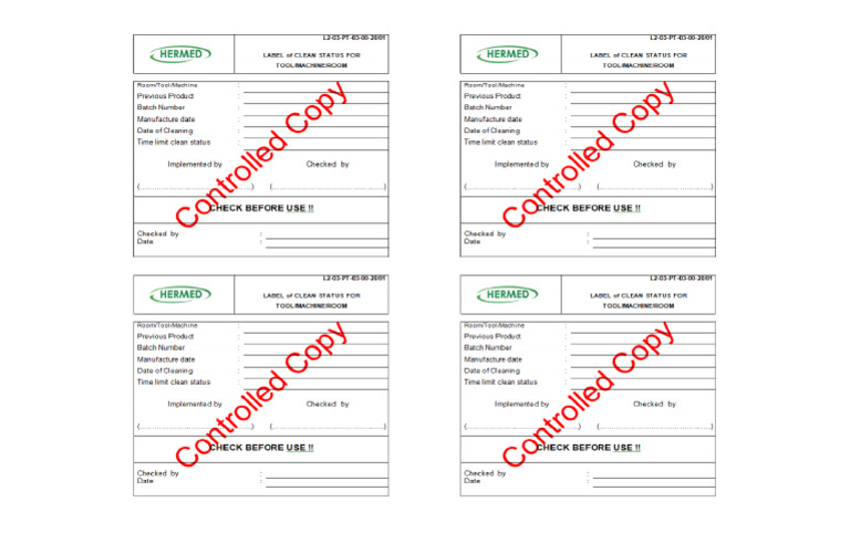 Format Label Bersih | PDF