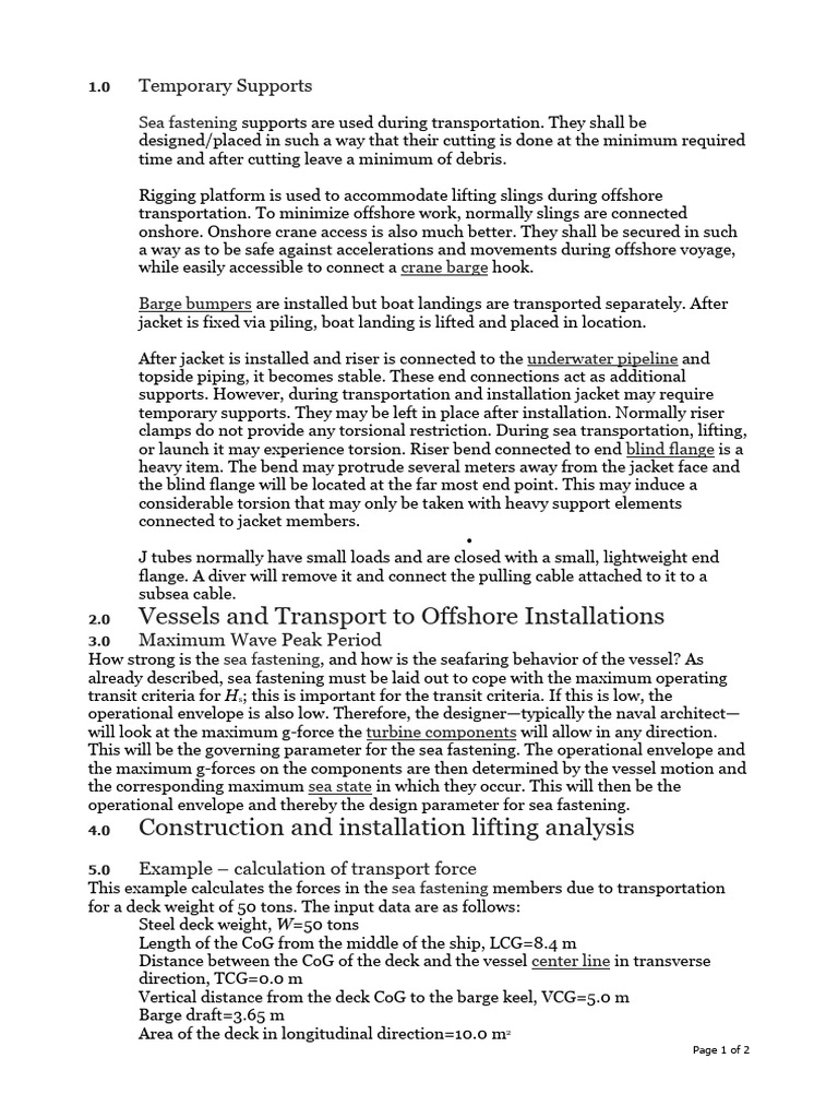 example of transport force calculation | PDF | Crane (Machine)