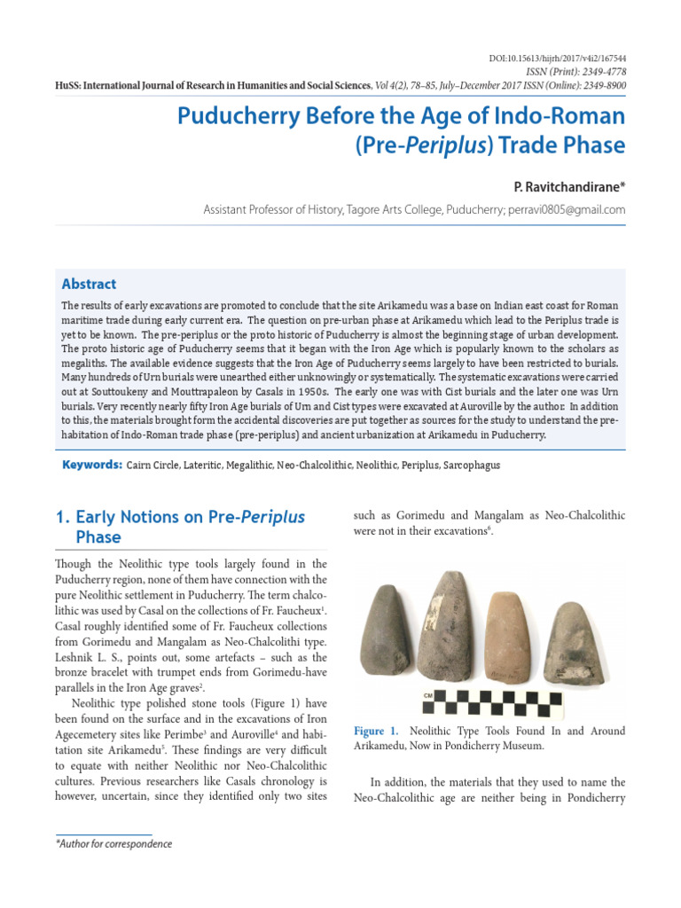 Proto Historic Pondicherry | PDF | Social Science | Art