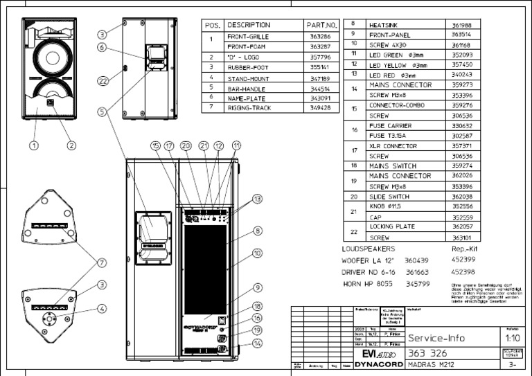 M212 Ersatzteilplan | PDF