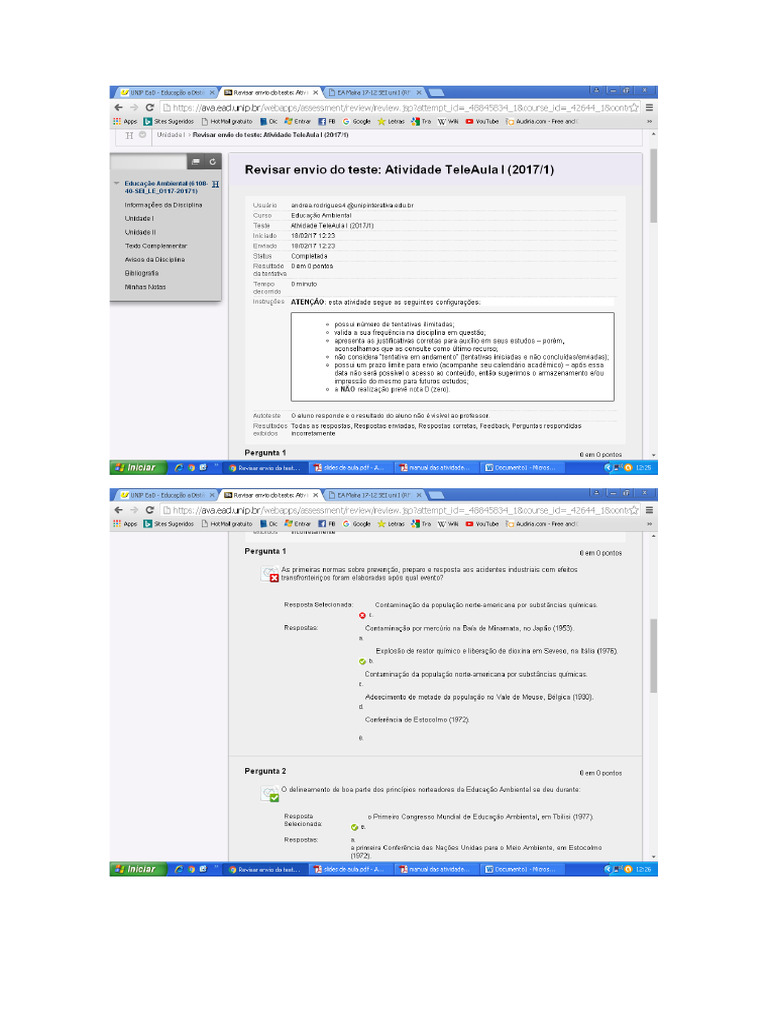Print Atividade Teleaula | PDF