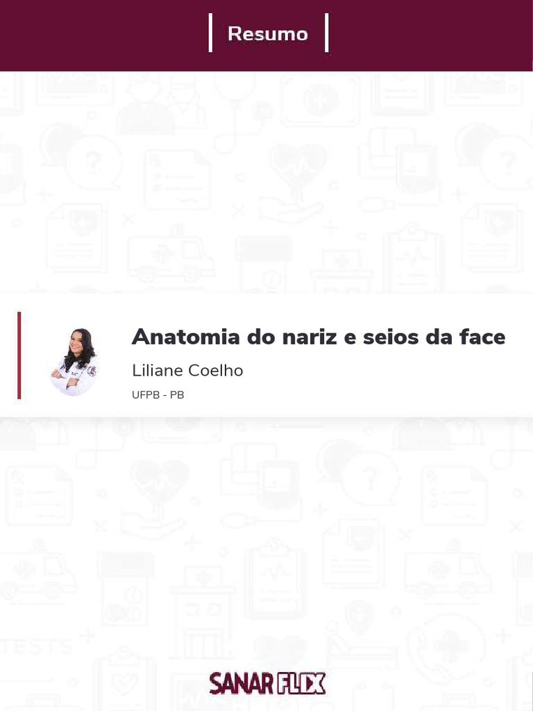 Anatomia Do Nariz e Seios Da Face | PDF | Sistema Esquelético | Otorrinolaringologia