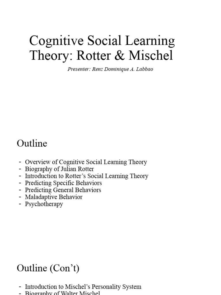 Cognitive Social Learning Theory | PDF | Reinforcement | Learning