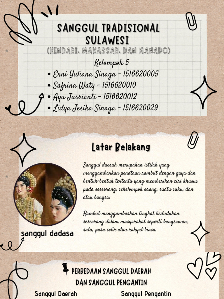 Sanggul Dadasa: Warisan Budaya Sulawesi | PDF