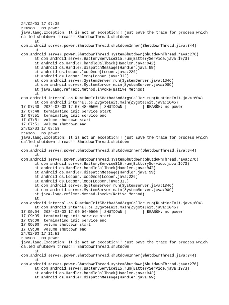 Power Off Reset Reason Backup | PDF | Java (Programming Language) | Java Platform