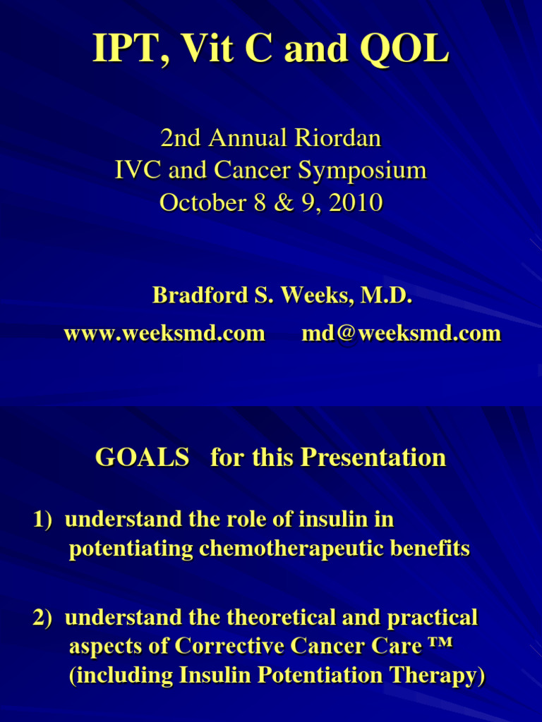 2nd Annual Riordan, IVC and Cancer Symposium. October 8 9, 2010 ...