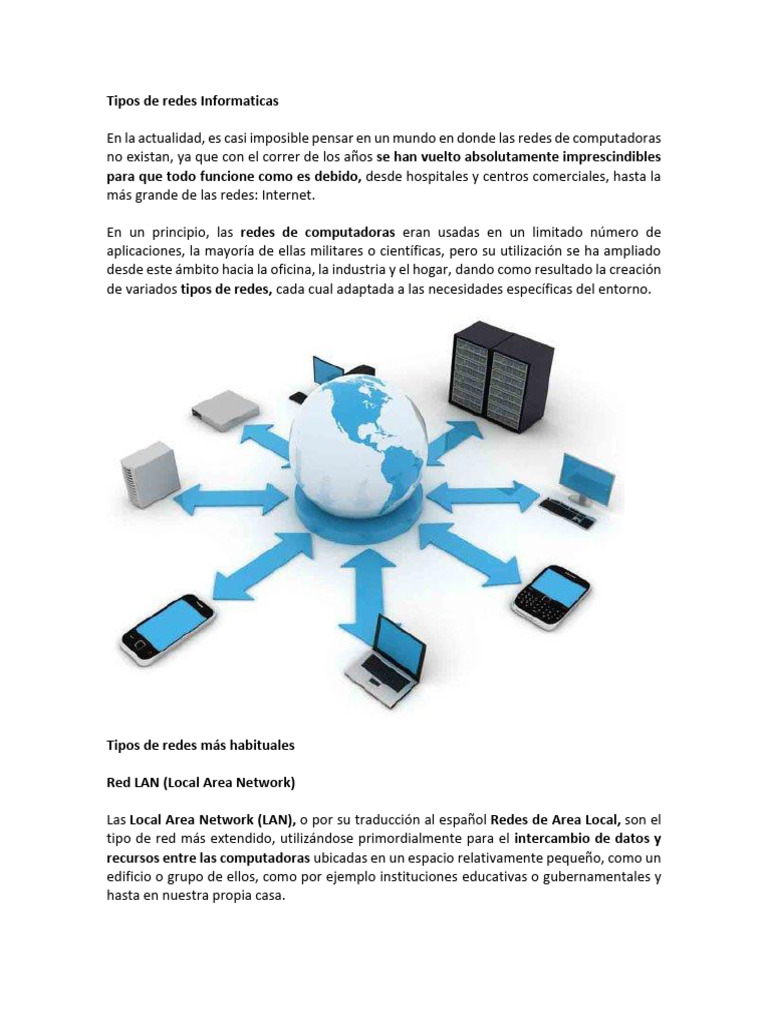 Tipos de Redes | PDF | Red inalámbrica | Red de computadoras