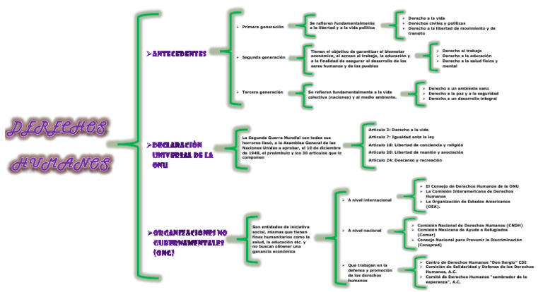 Cuadro Sinoptico. Derechos Humanos | Descargar gratis PDF | Derechos humanos | Naciones Unidas