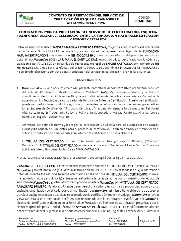 PO-07 T RA Contrato de Transiciã N Servicio AuditorÃ - A V10 Act ...