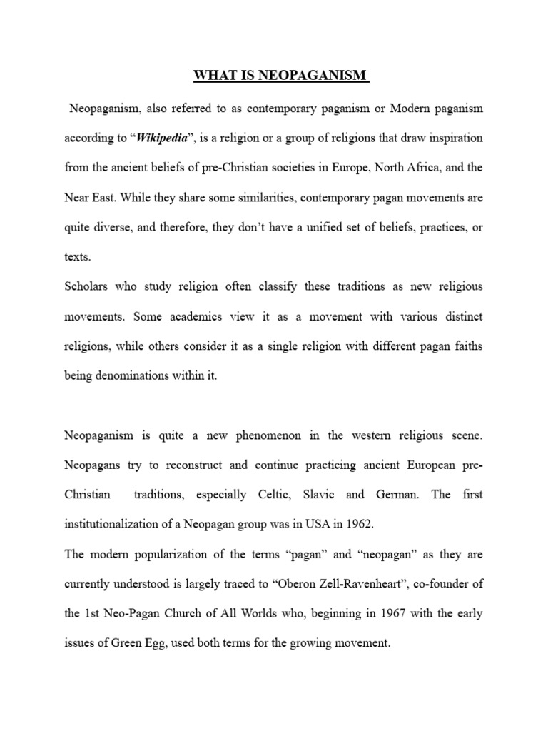 What Is Neopaganism Edited | PDF | Modern Paganism | Paganism