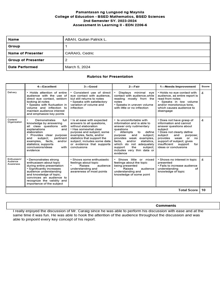 Ail 2 - Evaluation Form | PDF | Statistics | Knowledge