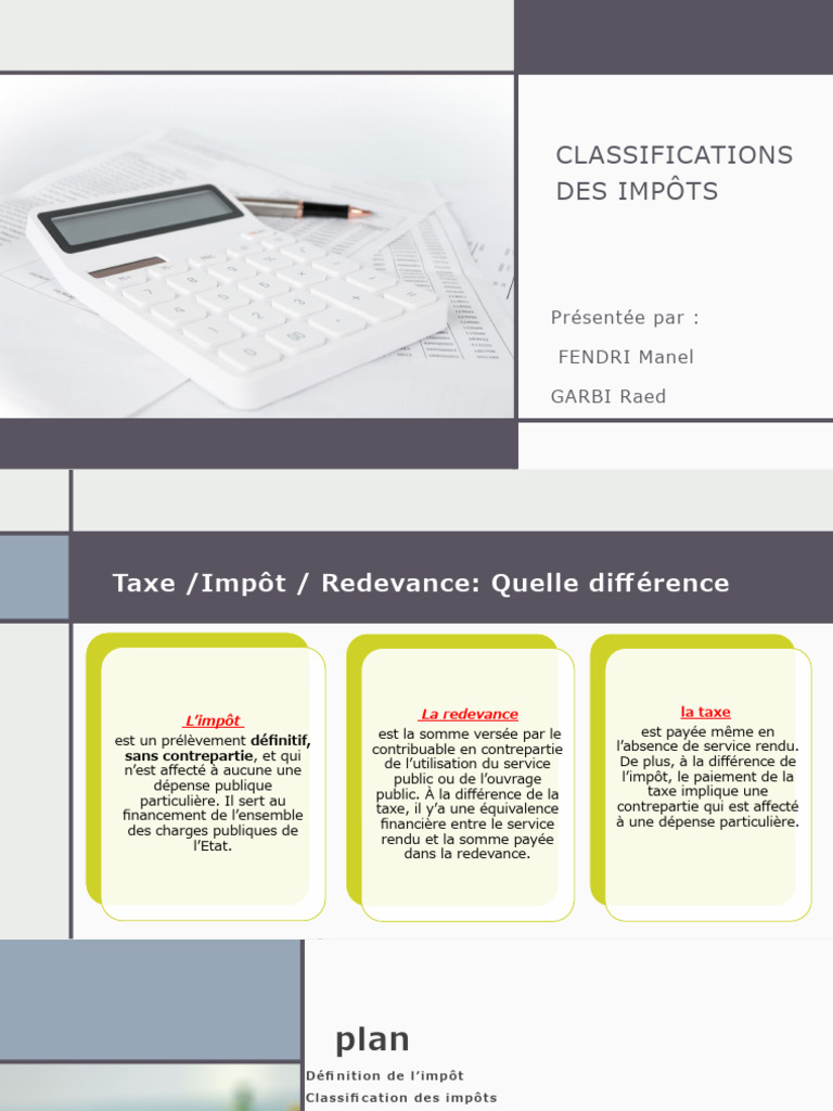 Classification D'impot Manel Et Raed | PDF | Impôts | Impôt sur le revenu