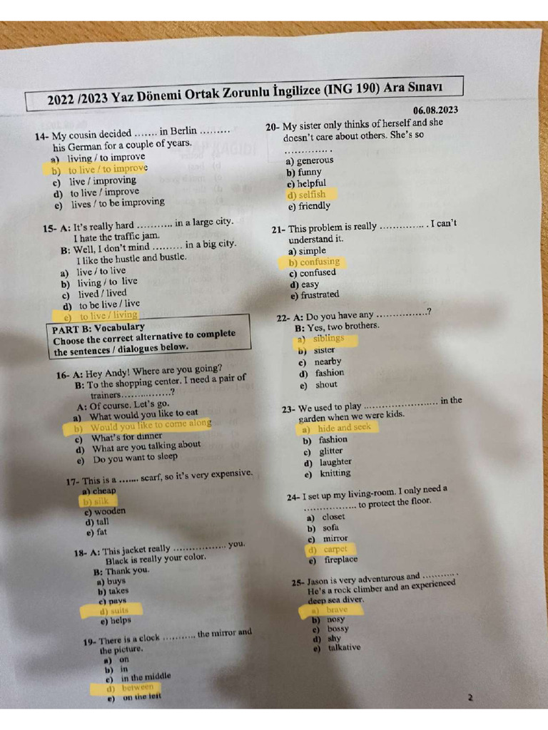 İng 2023 Vize-YazOkulu | PDF