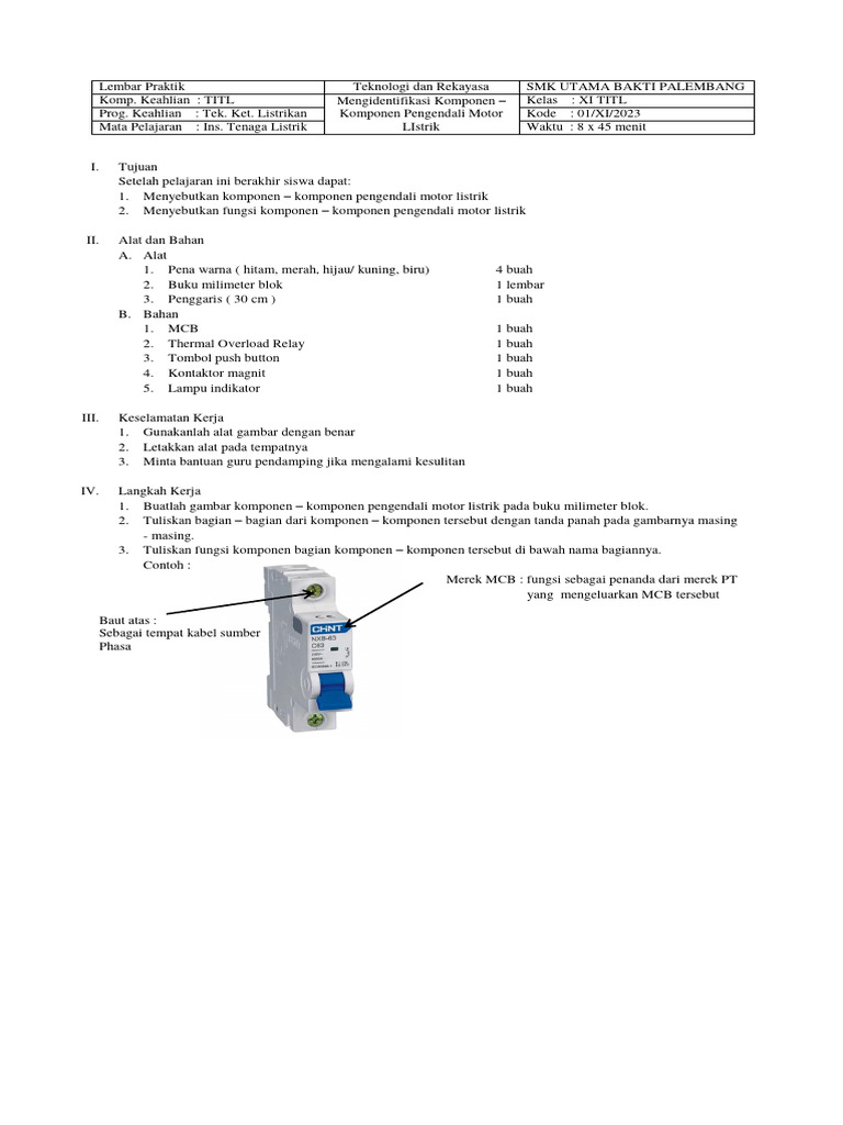 Jobsheet Ujian Pak Sarip | PDF