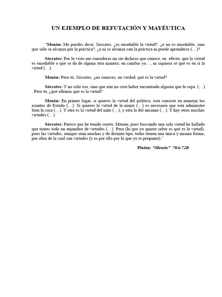 Ejemplo de Mayeutica | PDF