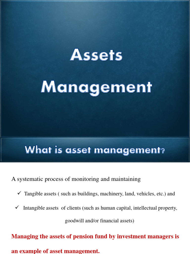 Assetsmanagement 180314094419 | PDF | Asset Management | Investing