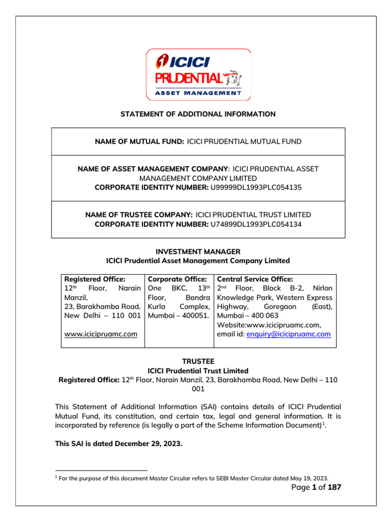 For The Purpose of This Document Master Circular Refers To SEBI Master Circular Dated May 19 ...