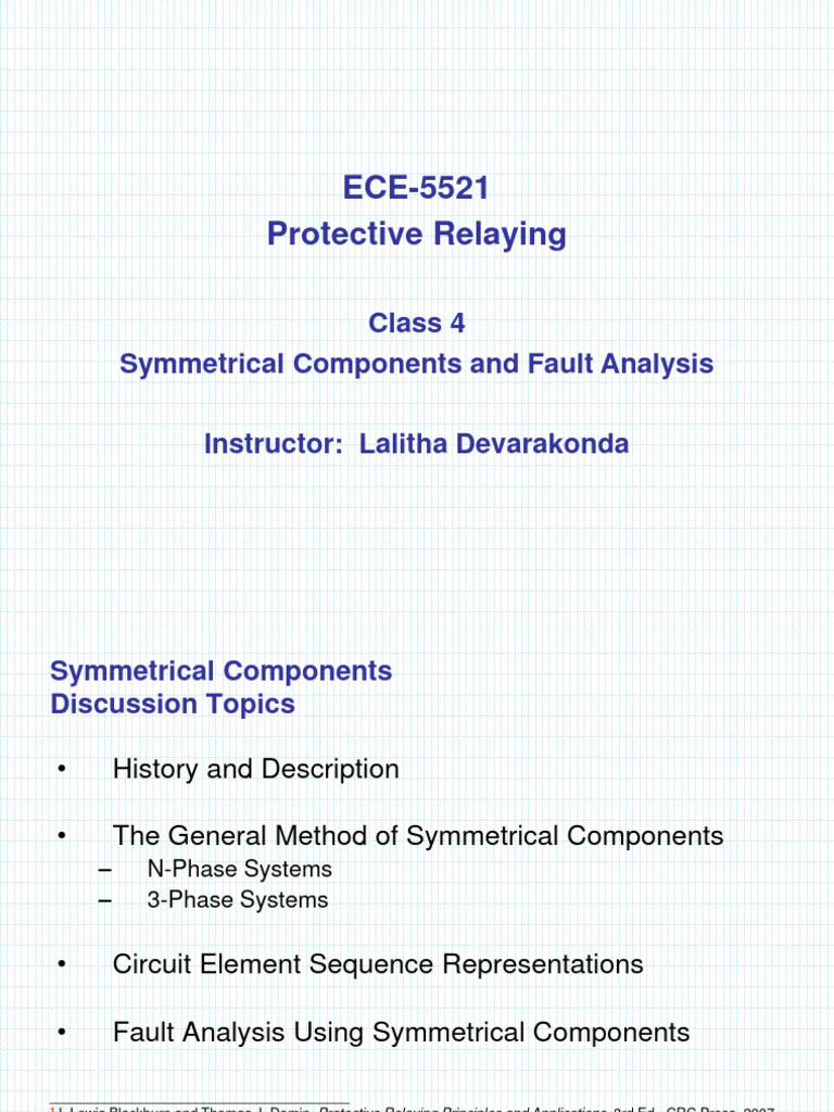 ECE-5521-Lecture4 - Symmetrical Components | PDF | Transformer | Power (Physics)