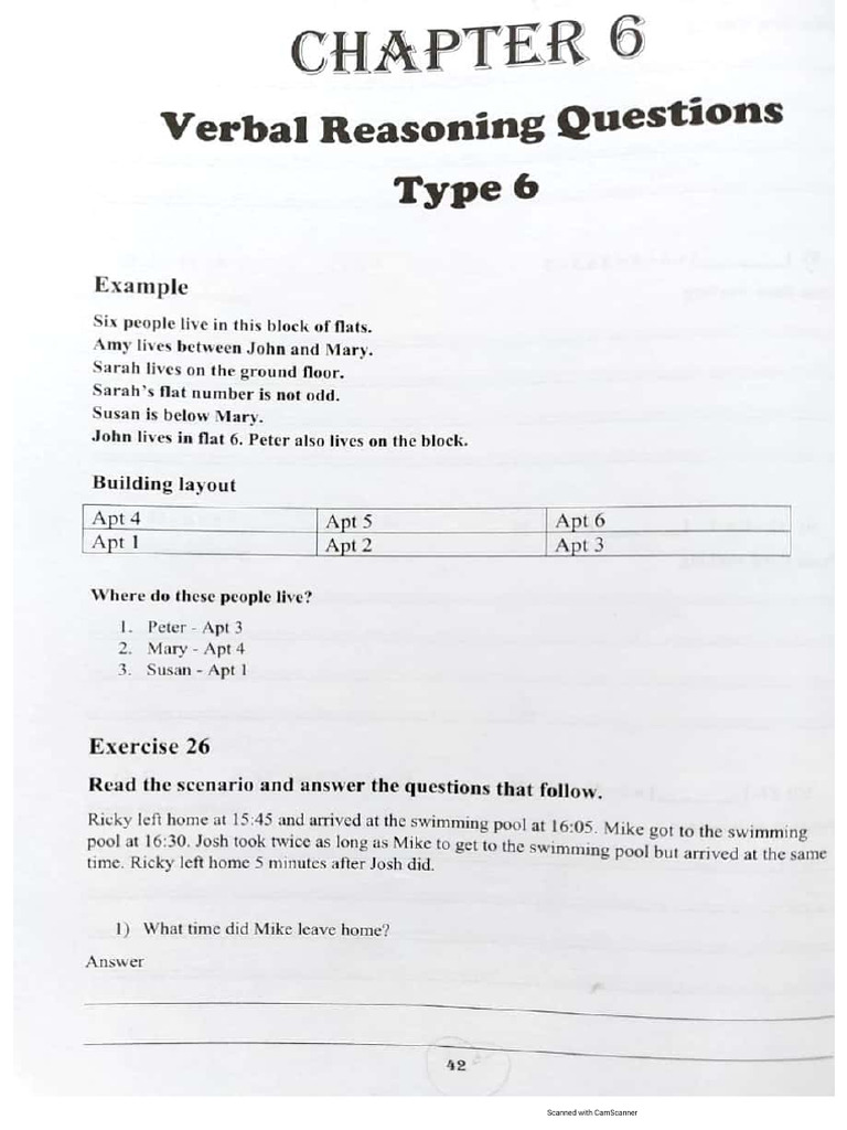 Verbal Reasoning Question 6 | PDF