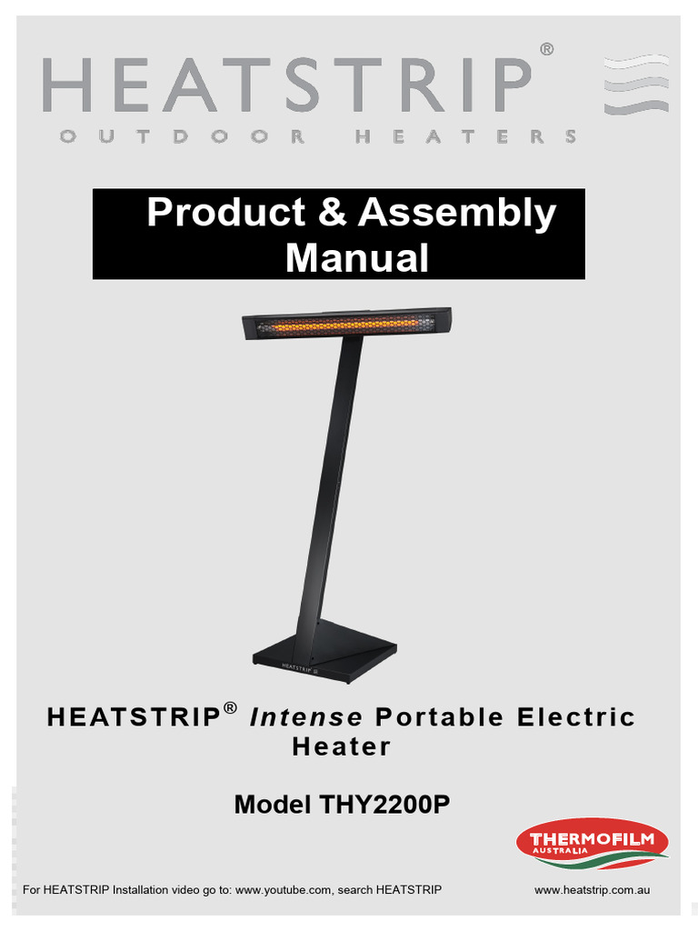 HEATSTRIP THY2200P Electric Stand Assembly Manual Rev B Dec 17 | PDF ...