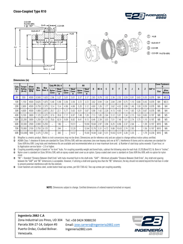 Acople 5R10 | PDF | Mechanical Engineering