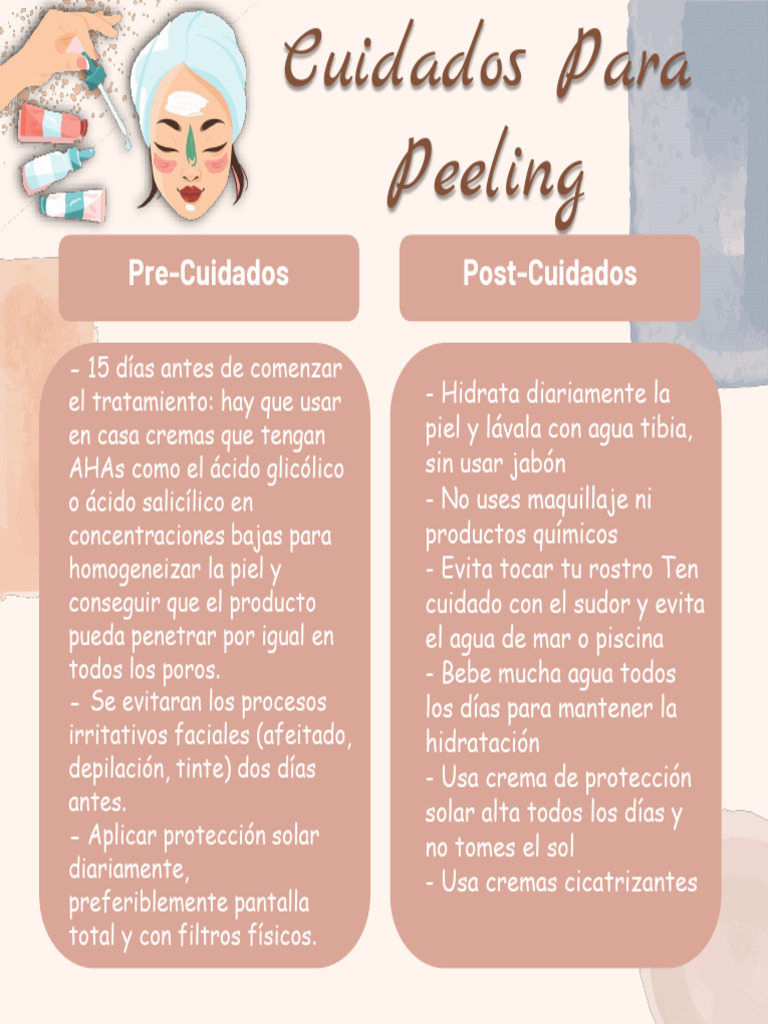 Cuidados Esenciales Post Peeling | PDF | Cocina, comidas y vino | Salud ...