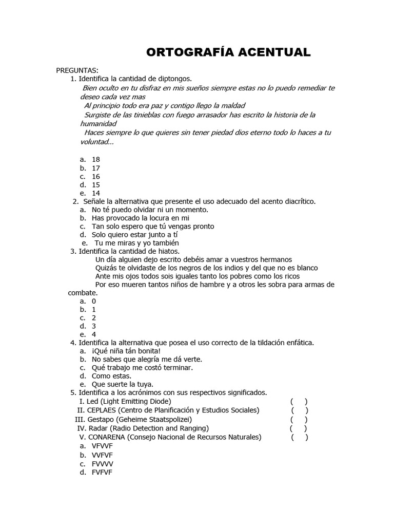 Ortografía Acentual Adicional | PDF | Estudios de idiomas extranjeros