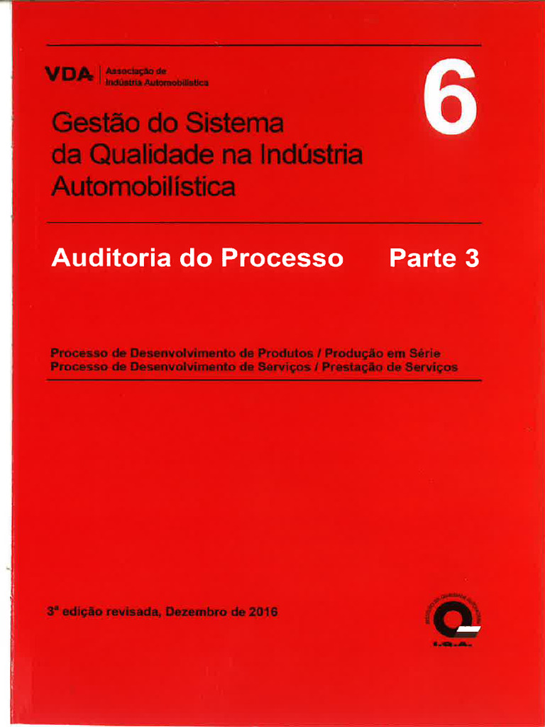 VDA 6.3 - Auditoria Do Processo (3 Edição-2016) | PDF