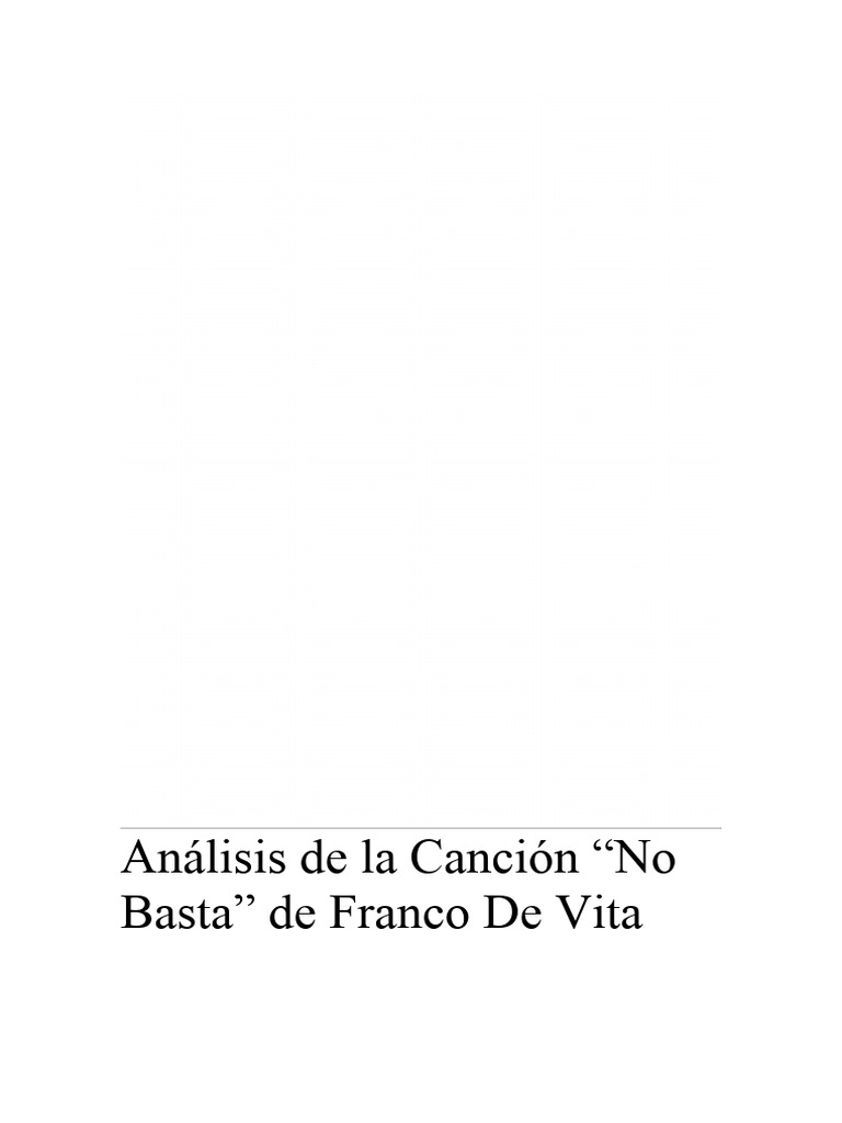 Análisis de La Canción | PDF