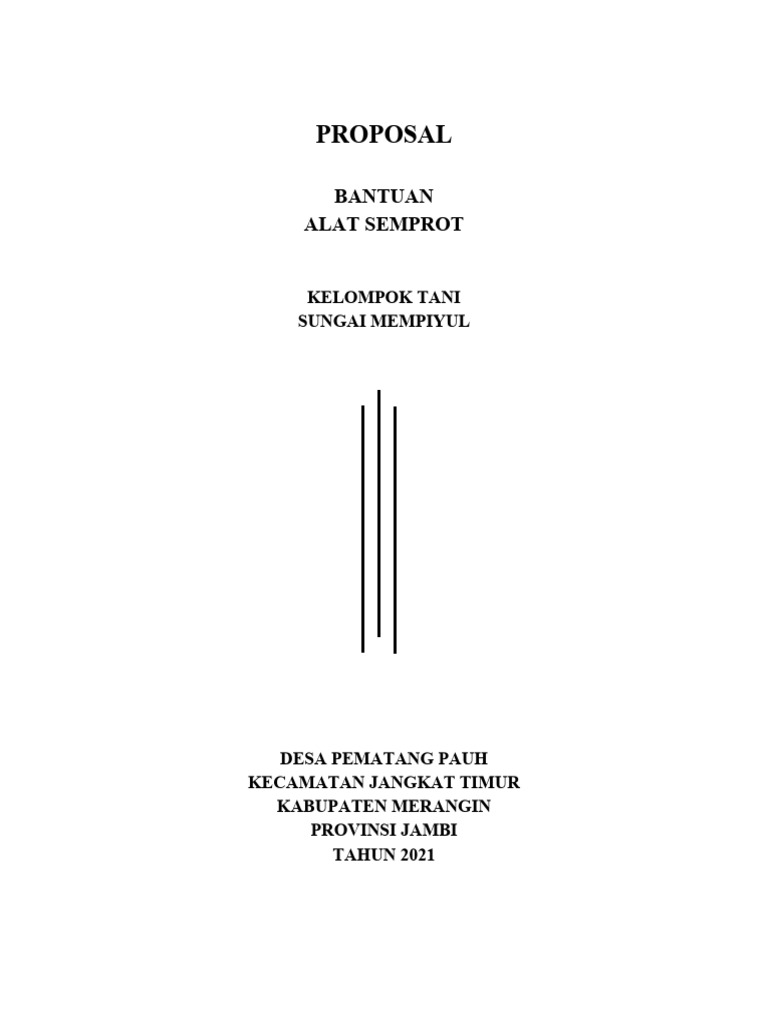 PROPOSAL Tank Semprot | PDF