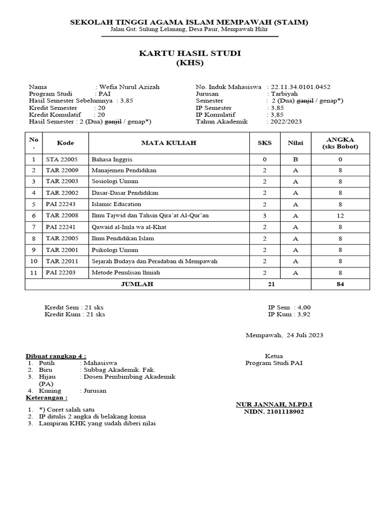 Khs Semester 2 | PDF